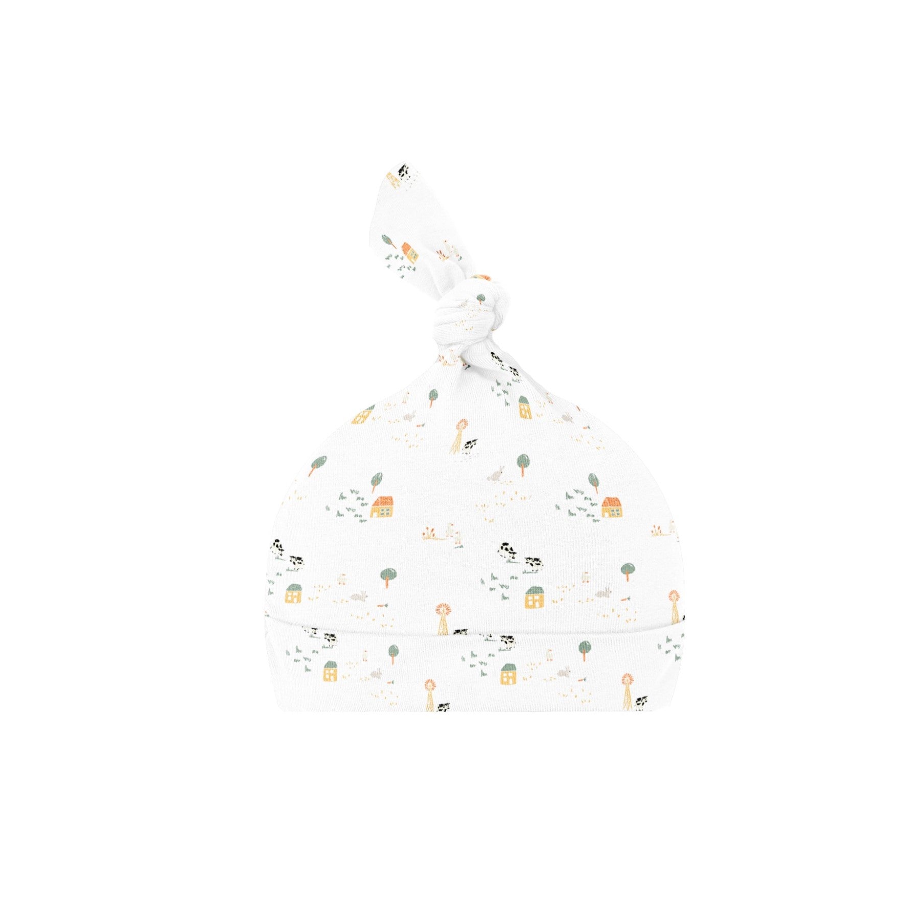 Coccoli Modal Cap - Farm Animals On Cream – Mini Village Kids