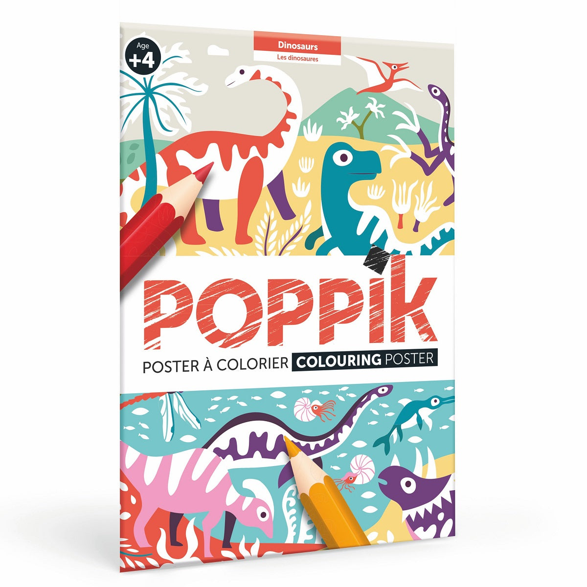 POPPIK Colouring Poster Dinosaurs – Mini Village Kids